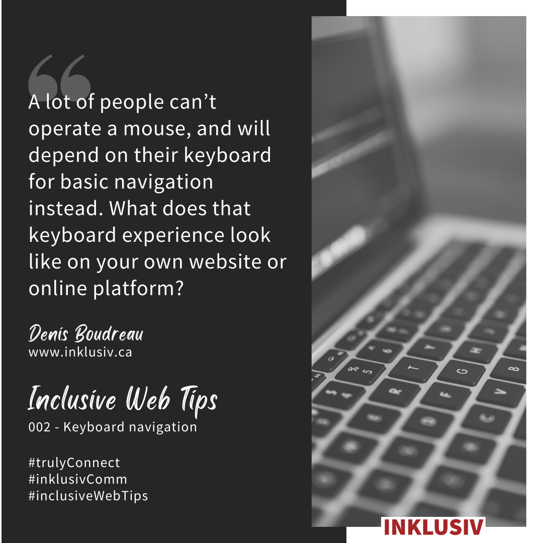 Inclusive Web Tip #002 - Inklusiv Communication Inclusive Web Tip #002 - Inklusiv Communication