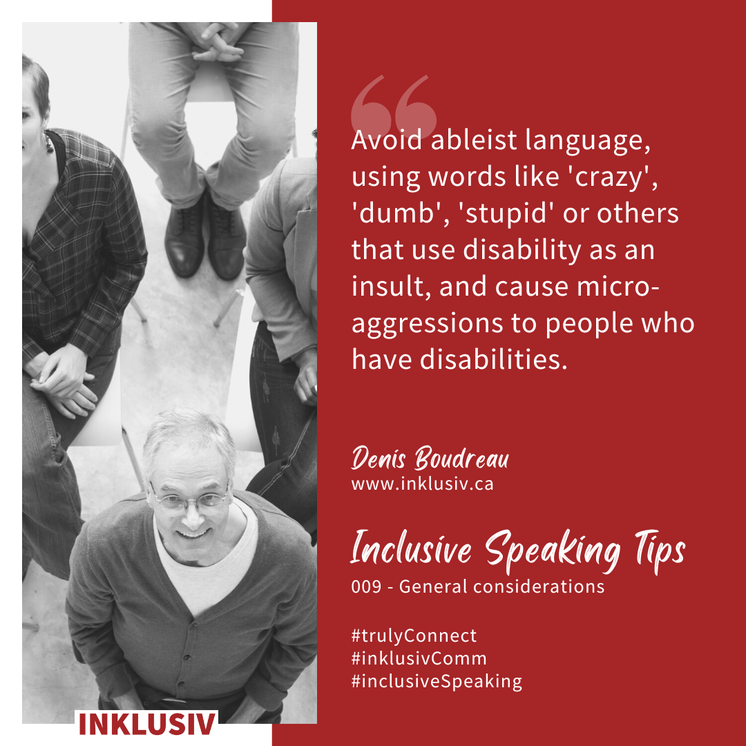 Inclusive Speaking Tip #009 - Inklusiv Communication