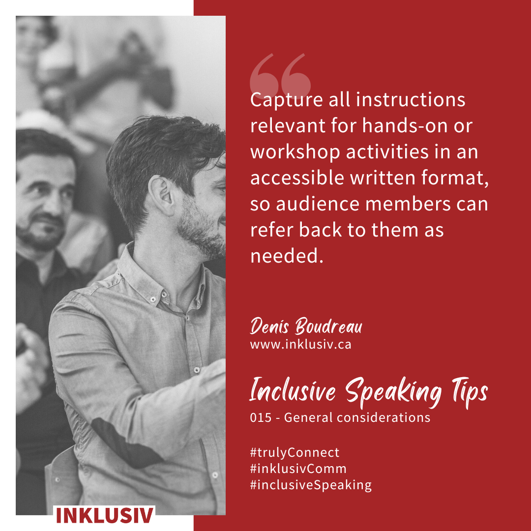 Inclusive Speaking Tip #015 - Inklusiv Communication