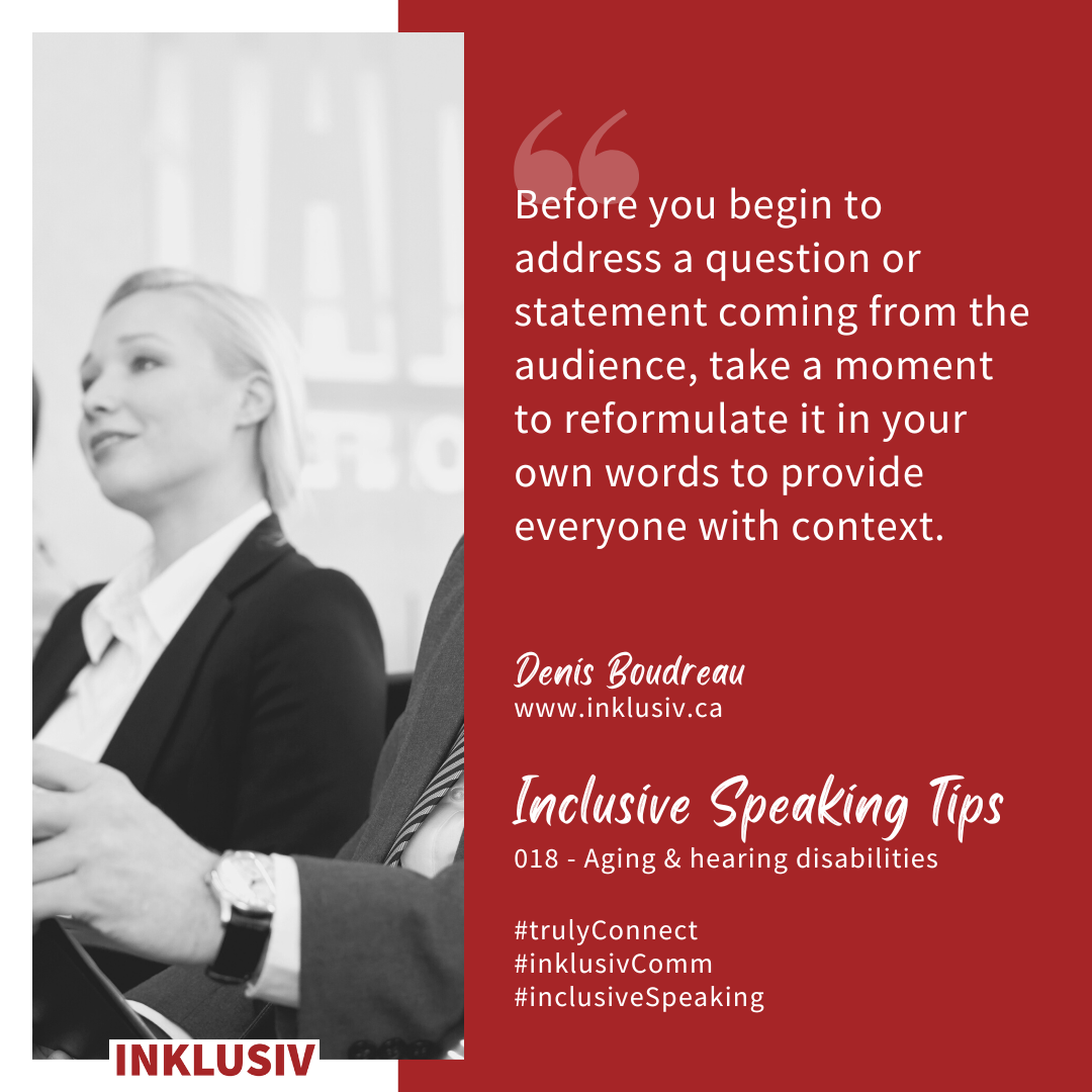 Inclusive Speaking Tip #018 - Inklusiv Communication