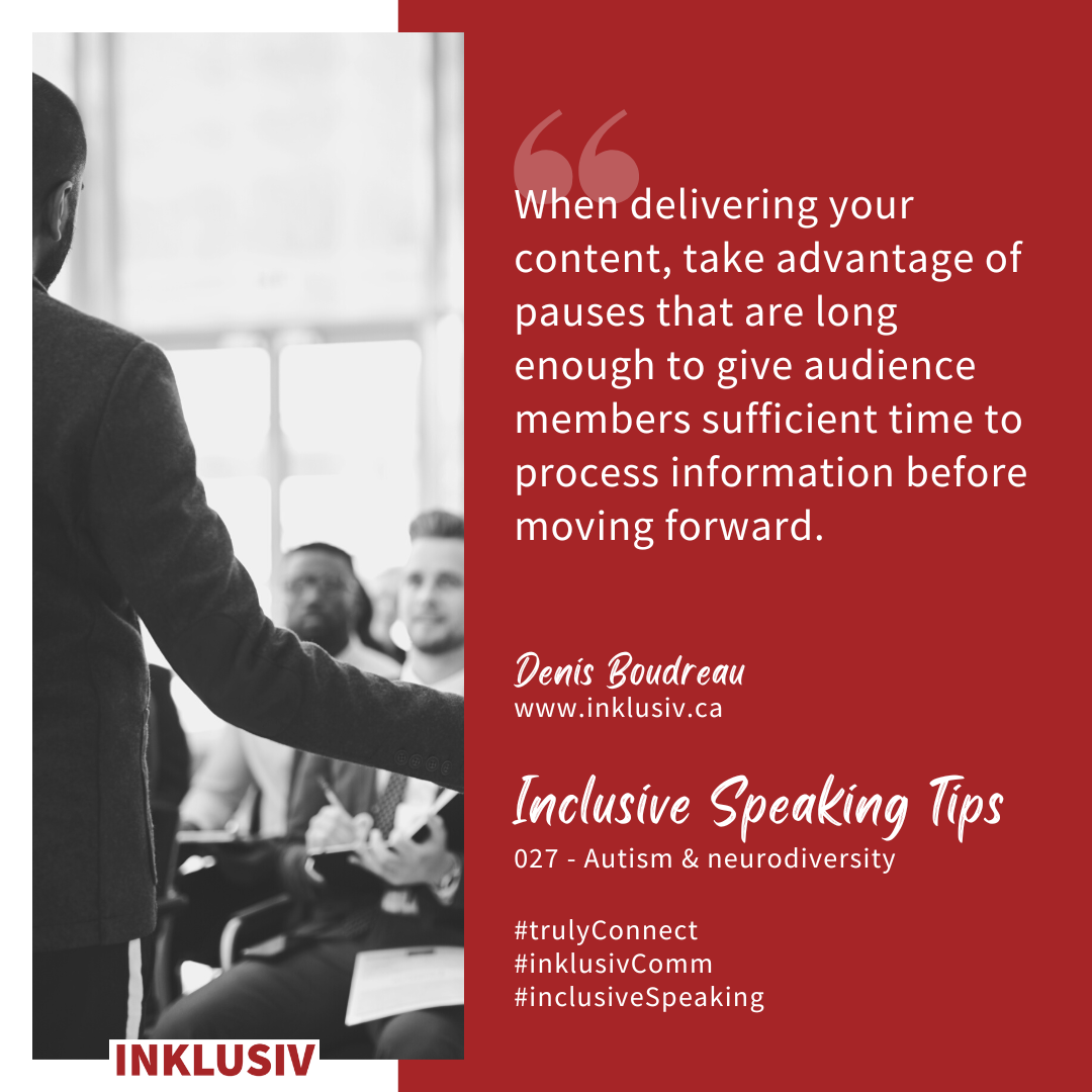 Inclusive Speaking Tip #027 - Inklusiv Communication