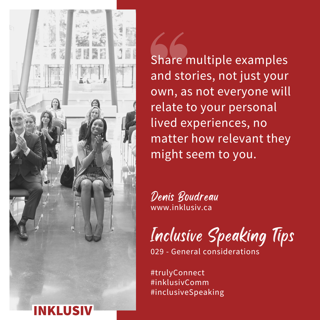 Inclusive Speaking Tip #029 - Inklusiv Communication