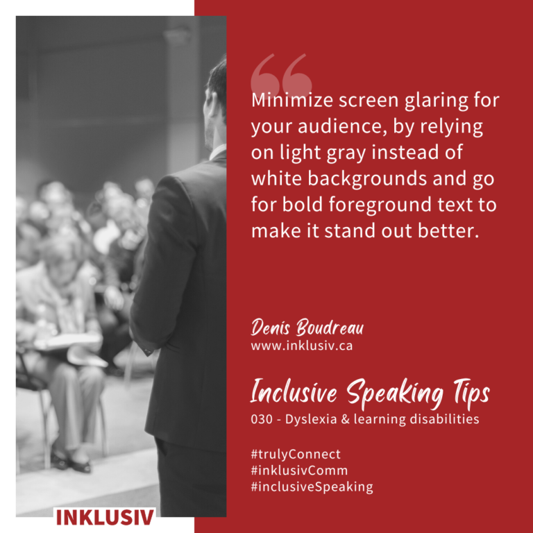 Inclusive Speaking Tip #030 - Inklusiv Communication