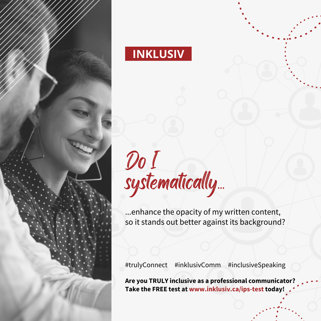 IPS Self-Assessment #030 - Inklusiv Communication