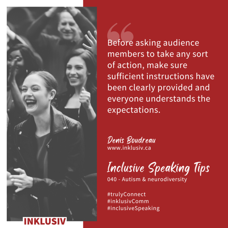 Inclusive Speaking Tip #040 - Inklusiv Communication