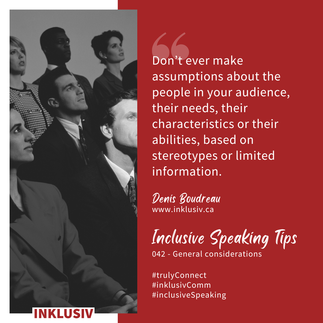 Inclusive Speaking Tip #042 - Inklusiv Communication