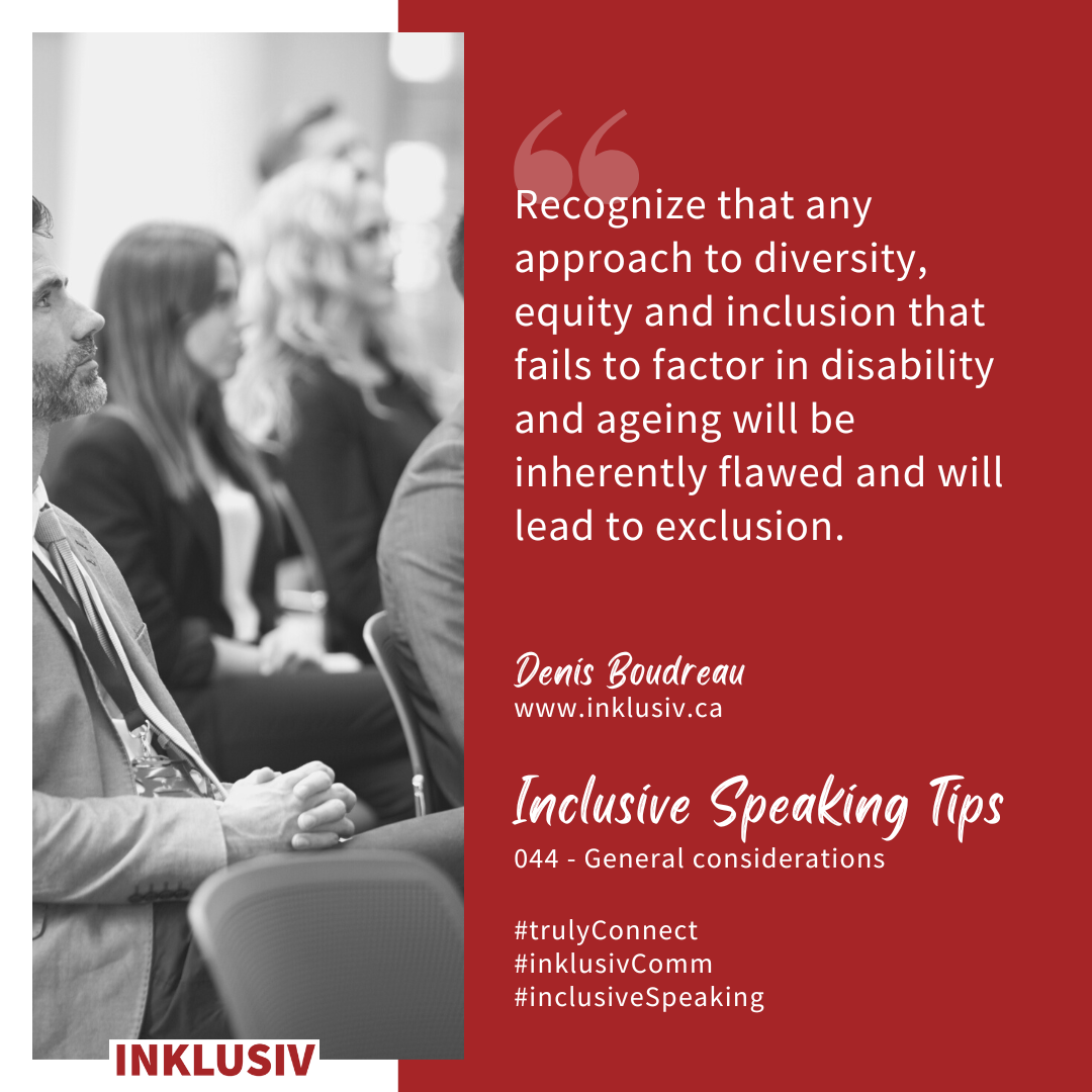 Inclusive Speaking Tip #044 - Inklusiv Communication