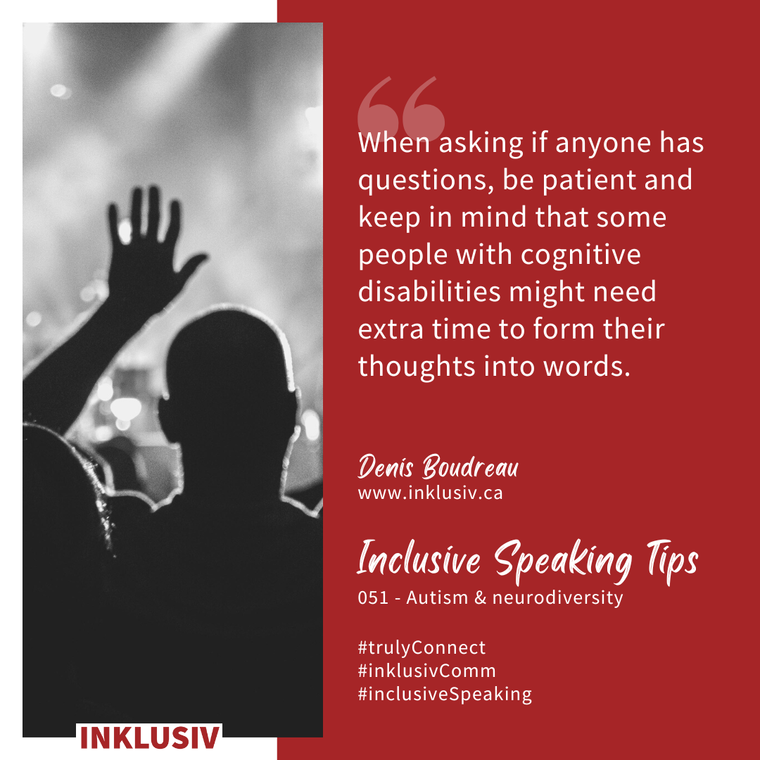 Inclusive Speaking Tip #051 - Inklusiv Communication