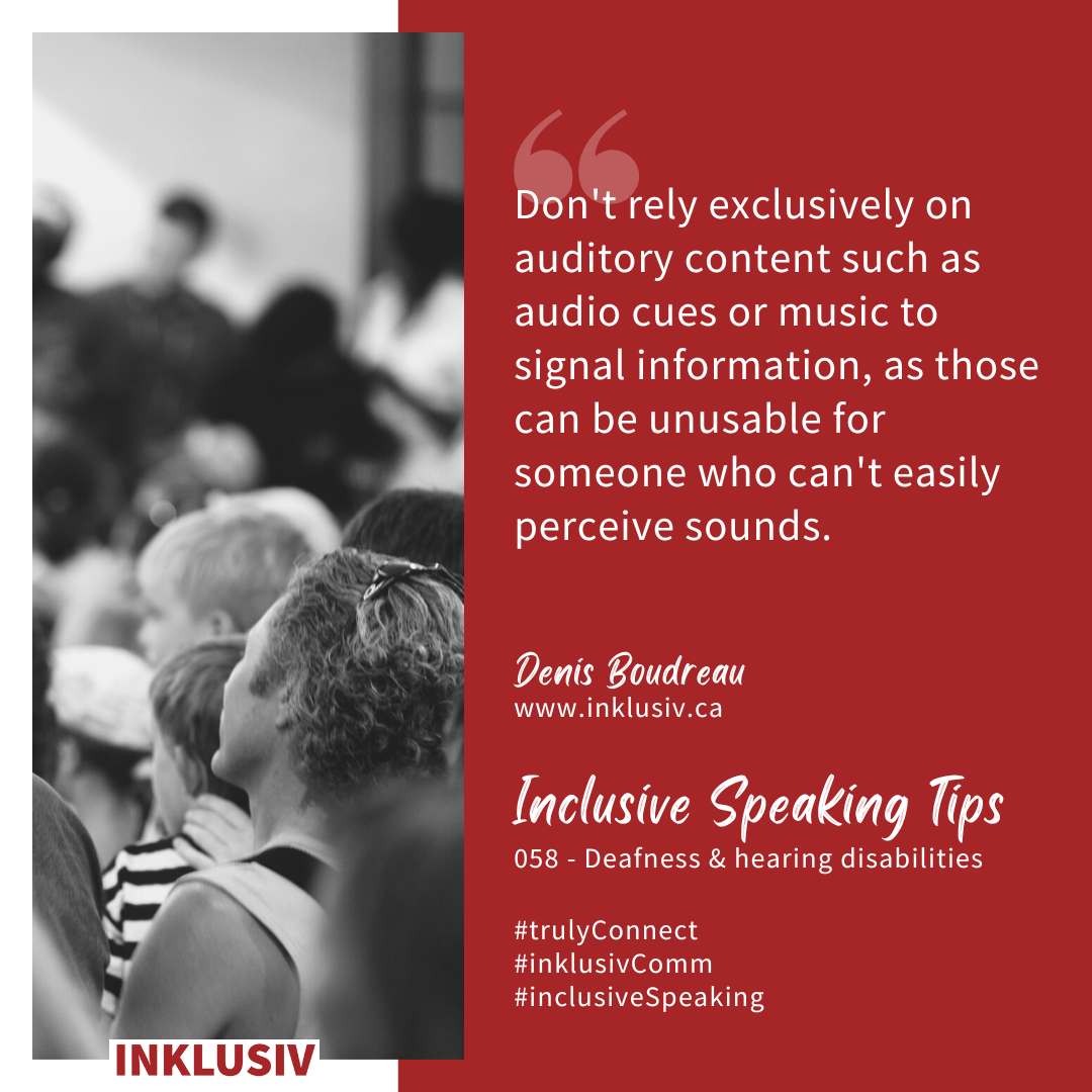 Inclusive Speaking Tip #058 - Inklusiv Communication