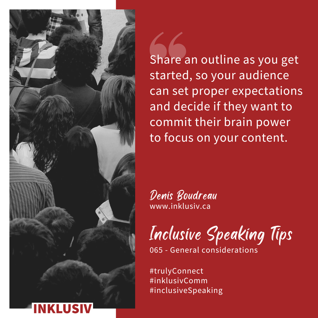 Inclusive Speaking Tip #065 - Inklusiv Communication
