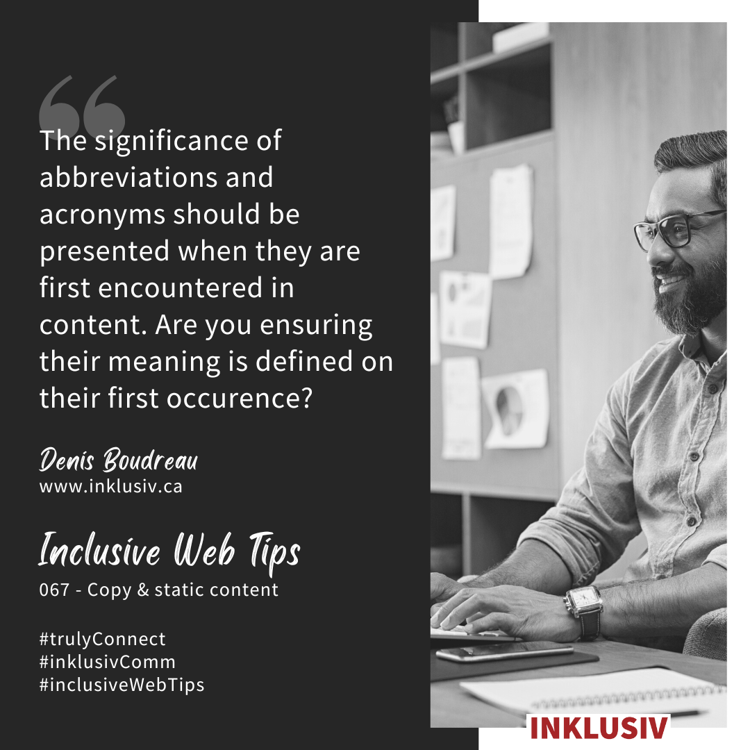 Inclusive Web Tip #067 - Inklusiv Communication