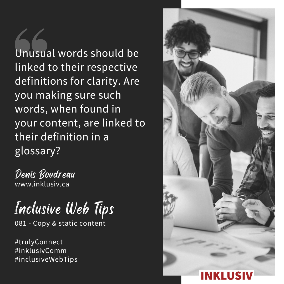 Inclusive Web Tip #081 - Inklusiv Communication