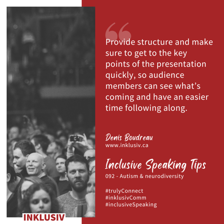 Inclusive Speaking Tip #092 - Inklusiv Communication