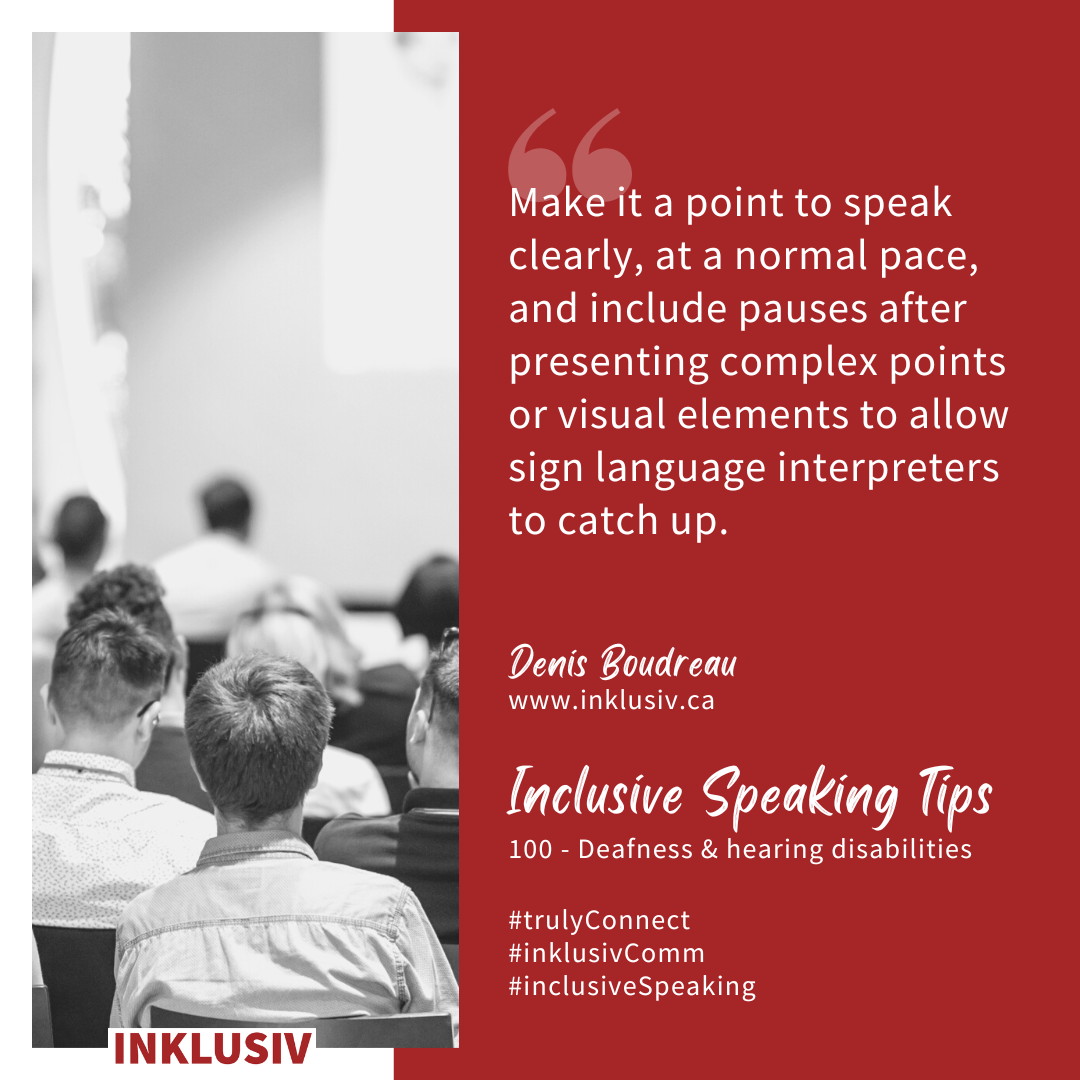 Inclusive Speaking Tip #100 - Inklusiv Communication