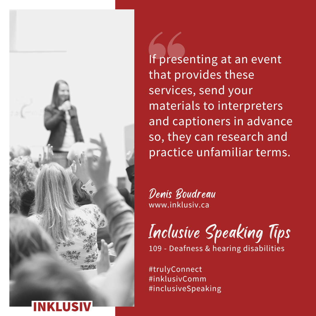 Inclusive Speaking Tip #109 - Inklusiv Communication