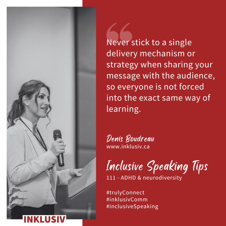 Inclusive Speaking Tip #111 - Inklusiv Communication