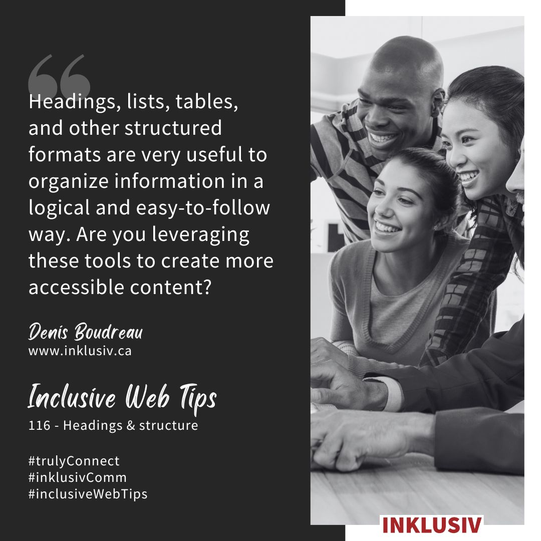 Inclusive Web Tip #116 - Inklusiv Communication